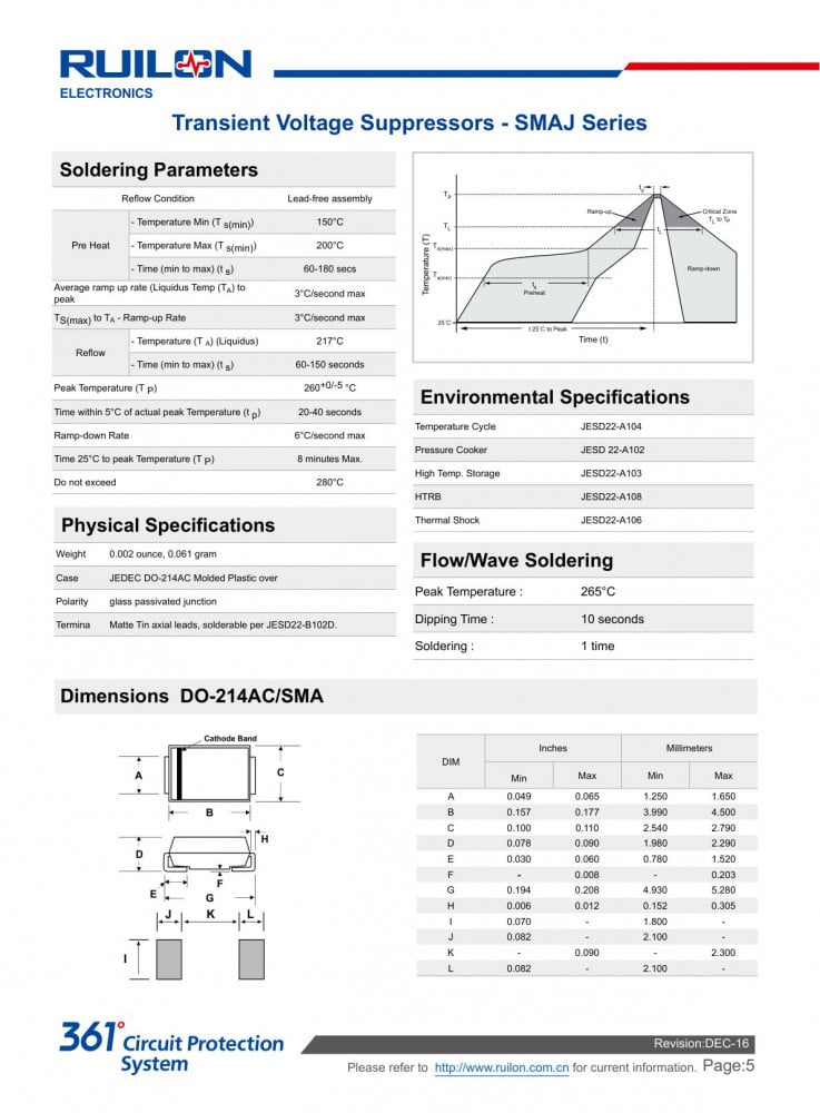 SMAJ series datasheet page 6