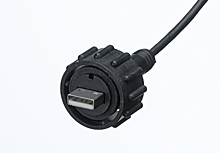 Sealed Industrial USB Type B Plug-to-Shielded Pigtail, 3.0m Length