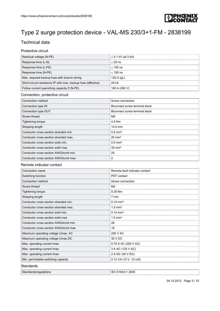Phoenix Contact 2838199 technical document page 3