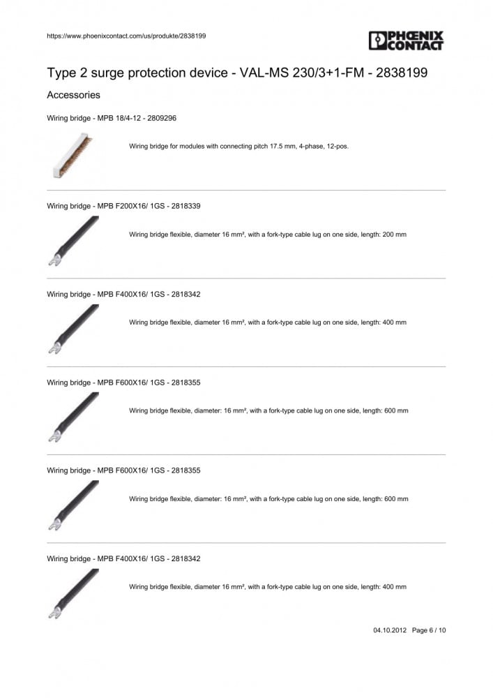 Phoenix Contact 2838199 technical document page 6