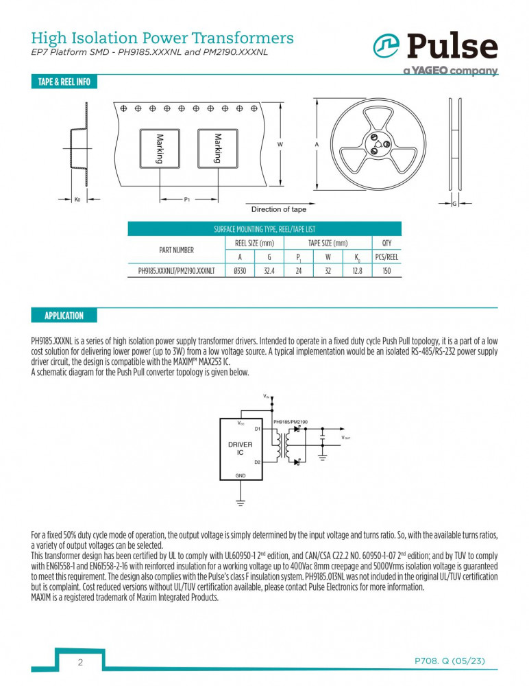 PH9185.012NLT datasheet page 2