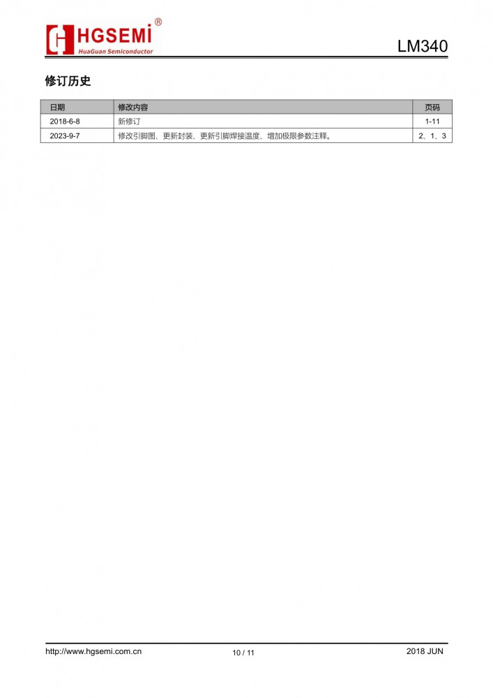 HGSEMI LM340 datasheet page 10