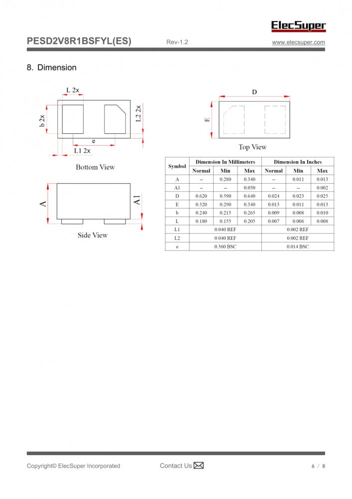 PESD2V8R1BSFYL(ES) datasheet page 6