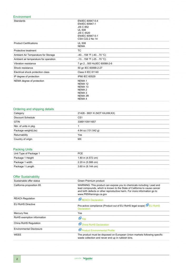 9001KR3UH13 technical document page 2