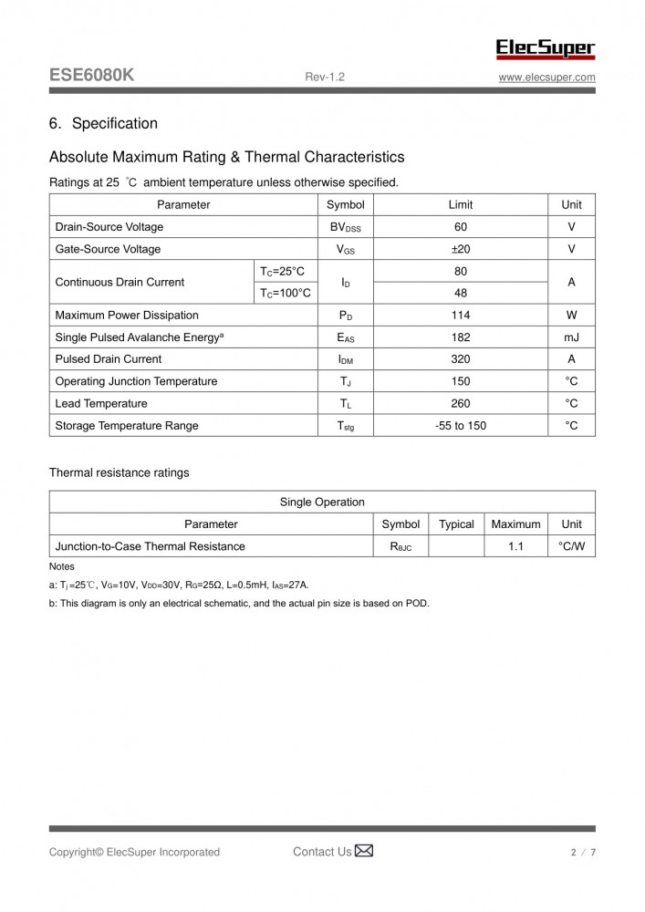 ESE6080K datasheet page 2