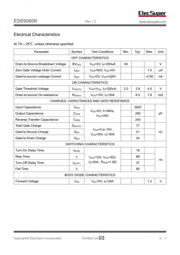 ESE6080K datasheet page 3