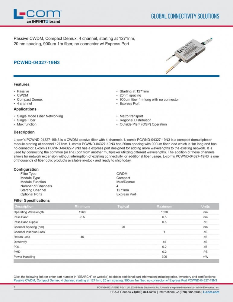 PCWND-04327-19N3 technical document page 1