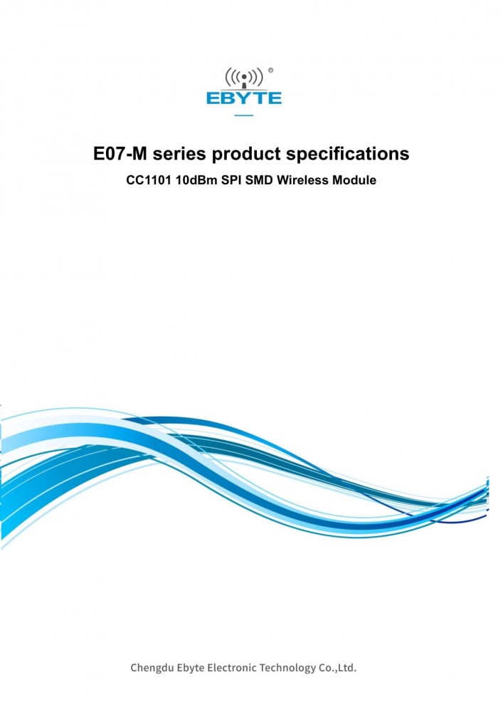 E07-M datasheet page 1