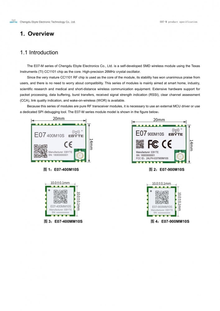E07-M datasheet page 4