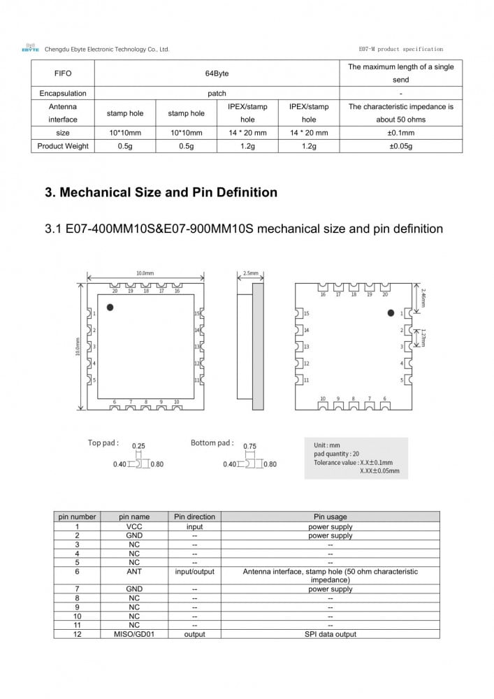 E07-M datasheet page 7