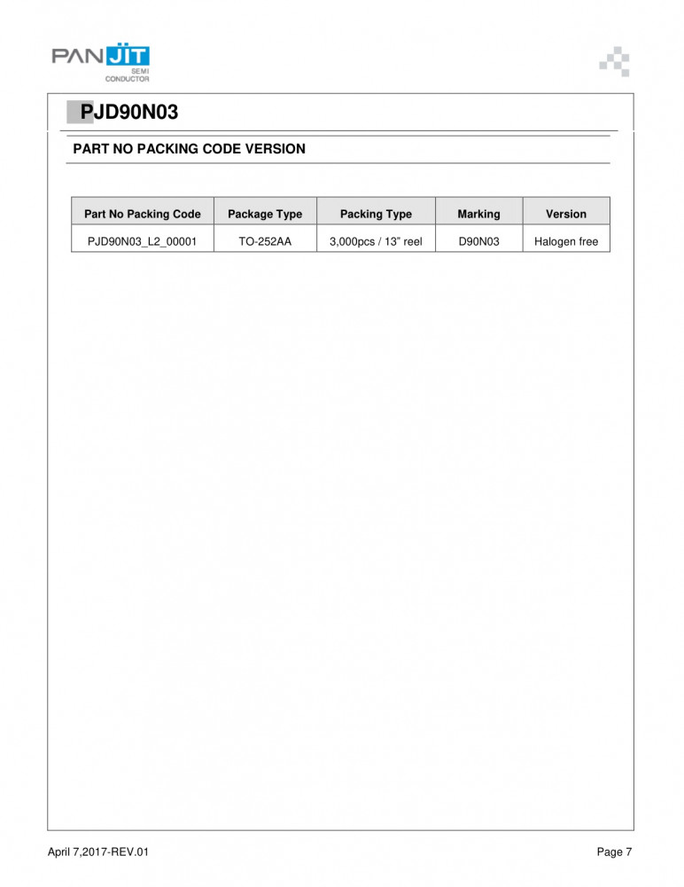 PJD90N03 datasheet page 7