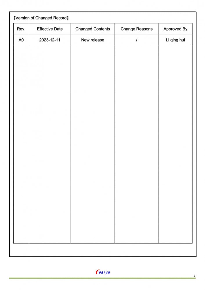 CCM7060A specification page 2