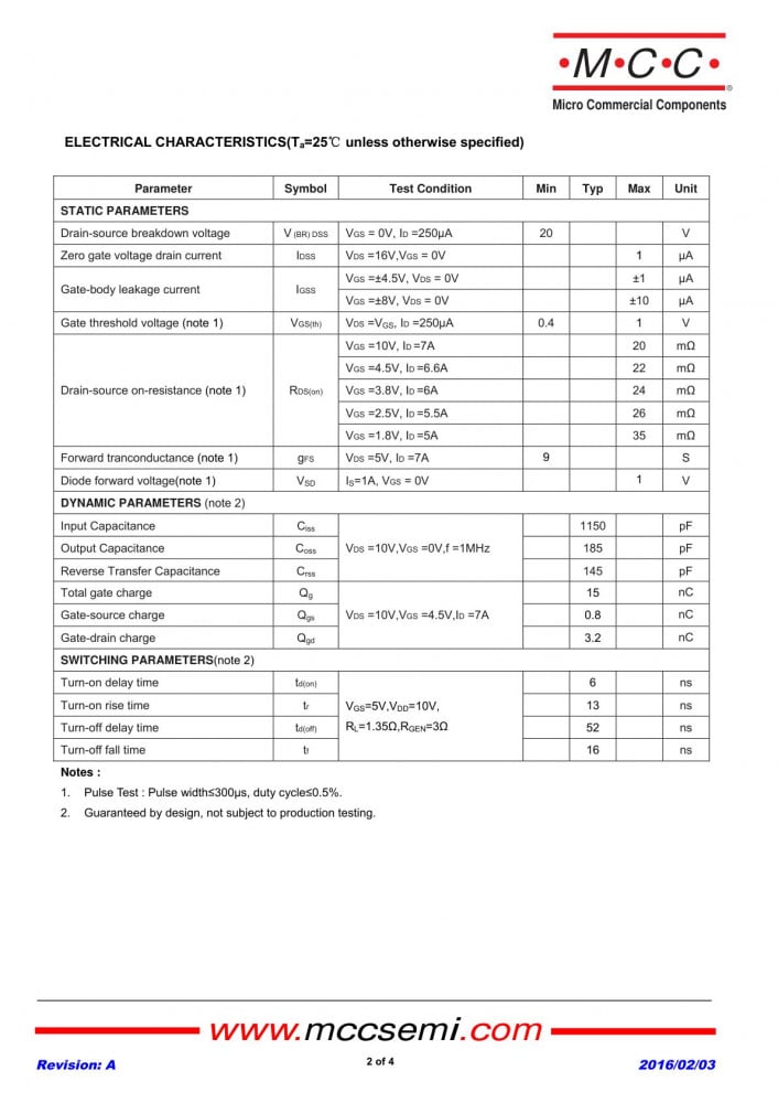 MCCD2007-TP datasheet page 2