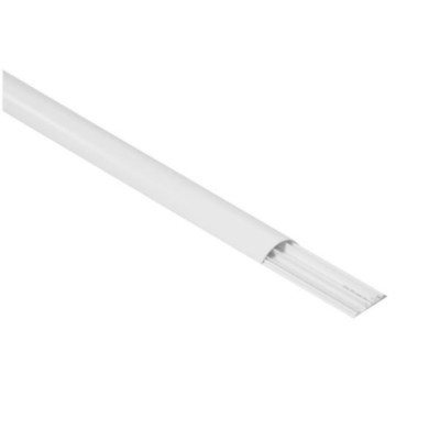 Overfloor trunking - Floor duct 75x18mm 2m white - 3 compartments for cable routing - PVC white RAL9003 - Indoor on-floor installation for sale