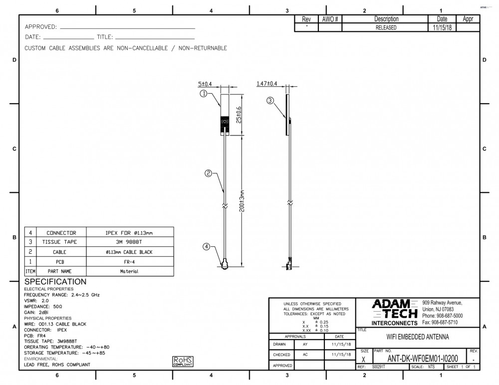 ANT-DK-WF0EM01-I0200 technical drawing preview