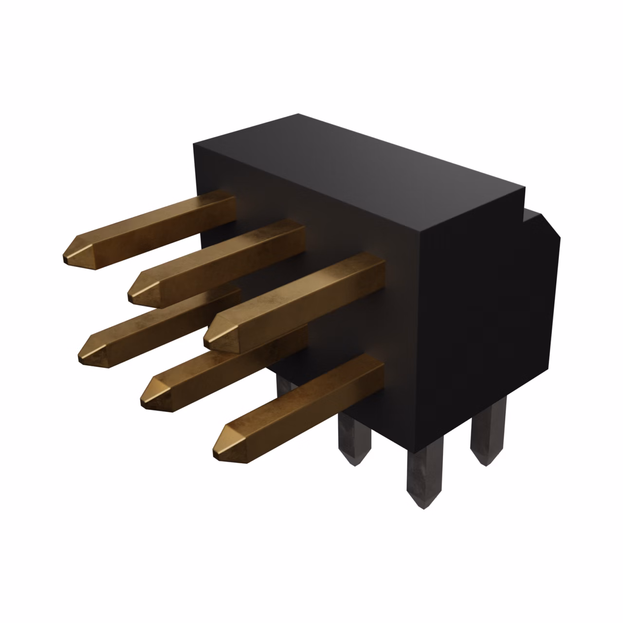 2.00mm Pitch Milli-Grid Header, Right-Angle, Through Hole, 6 Circuits, 0.38µm Gold (Au) Plating, Mating Pin Length 3.50mm, Tail Length 2.60mm, Tray, Lead-Free for sale