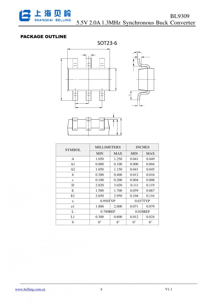 BL9309 datasheet page 8