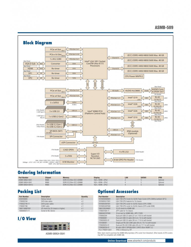 ASMB-589 product documentation page 2