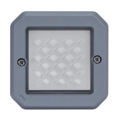 Plexo - 1 gang 2-way switch 16AX - Grey mechanism - IP55 IK08 outdoor-rated - 250V AC 16A screwed terminals for sale