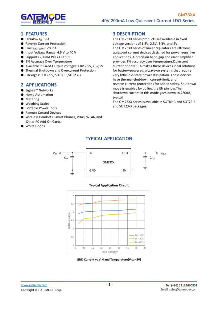 GM7333TB datasheet page 1