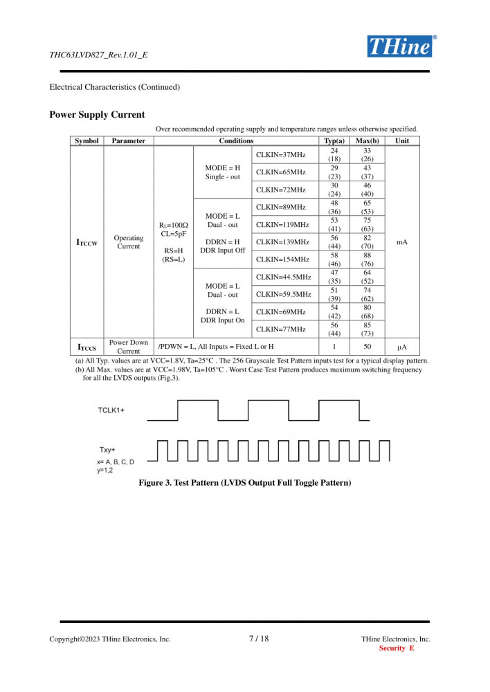 THC63LVD827 datasheet page 7