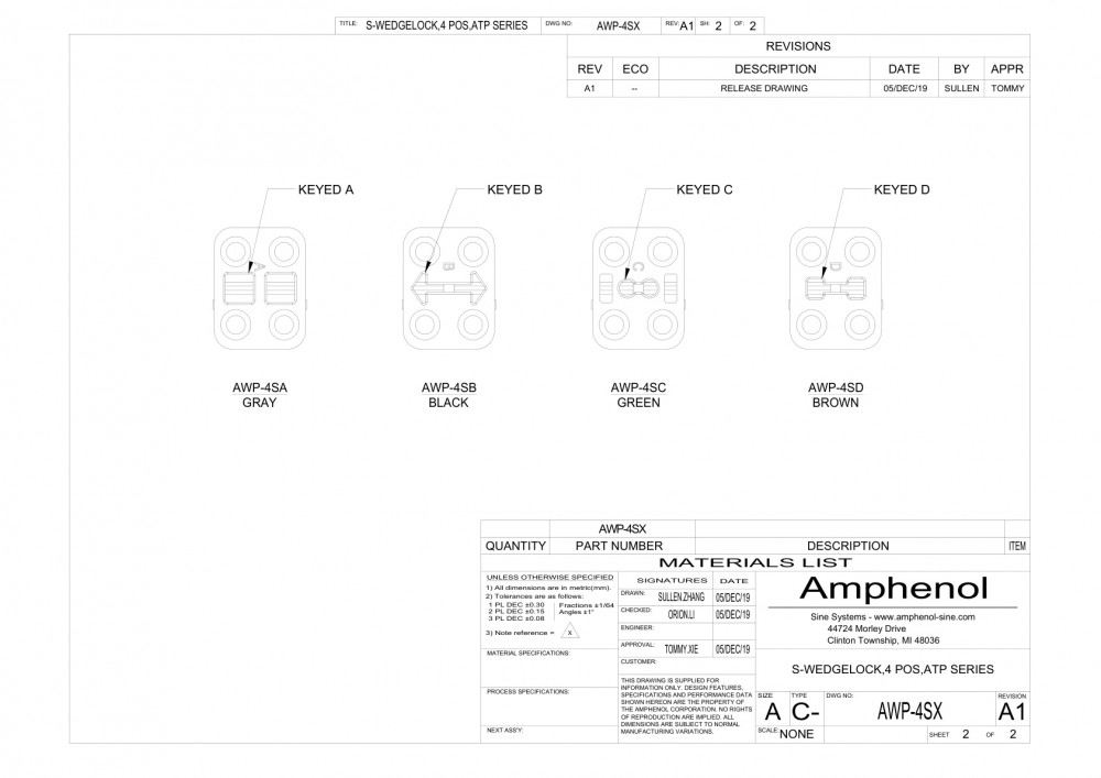 Amphenol AWP-4SX drawing page 2