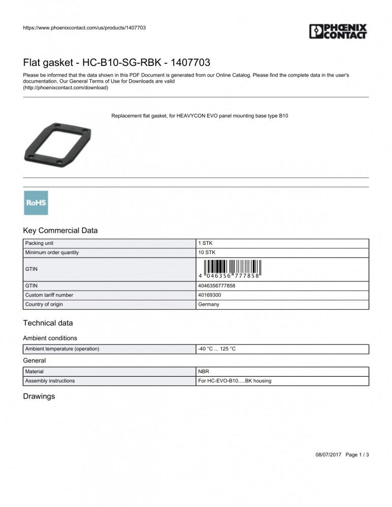 Phoenix Contact 1407703 product document image 1