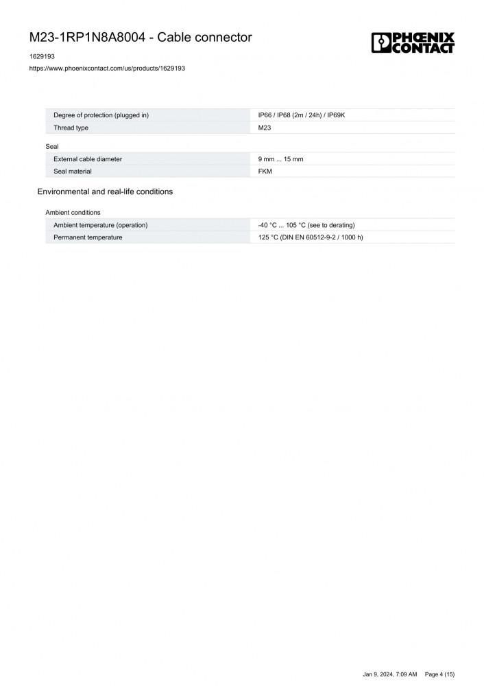 Phoenix Contact 1629193 technical document page 4
