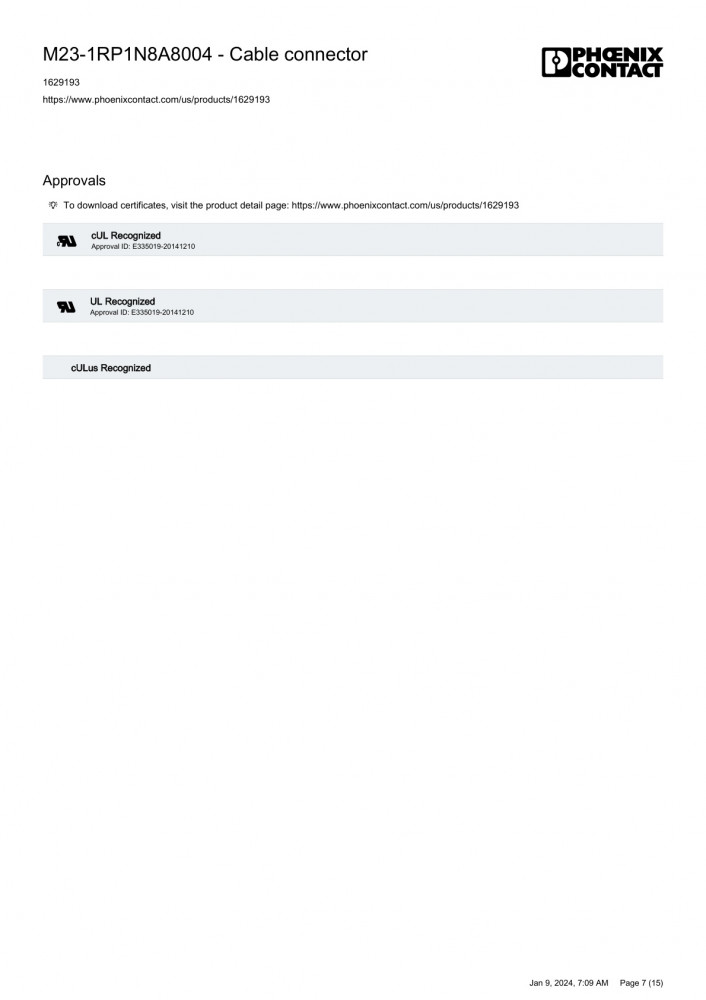 Phoenix Contact 1629193 technical document page 7