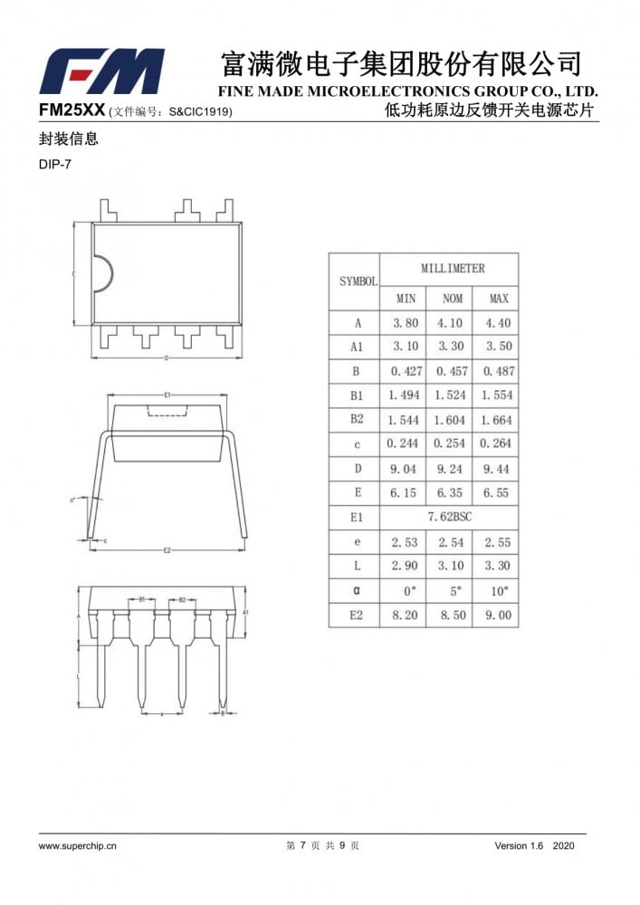 FM25XX datasheet page 7