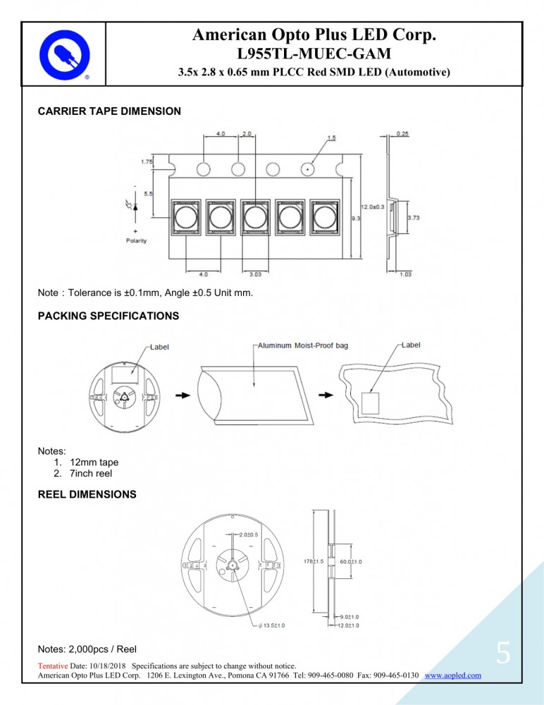 L955TL-MUEC-GAM datasheet page 5