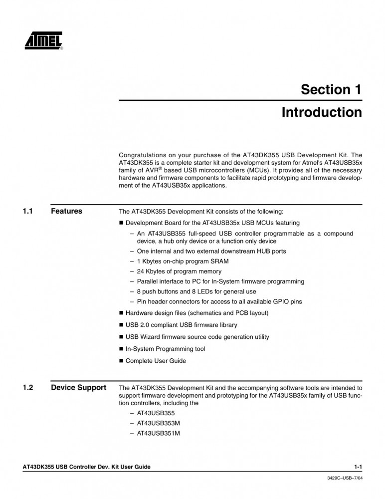 AT43DK355 document page 5