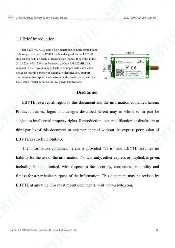 E220-400R30D datasheet page 4