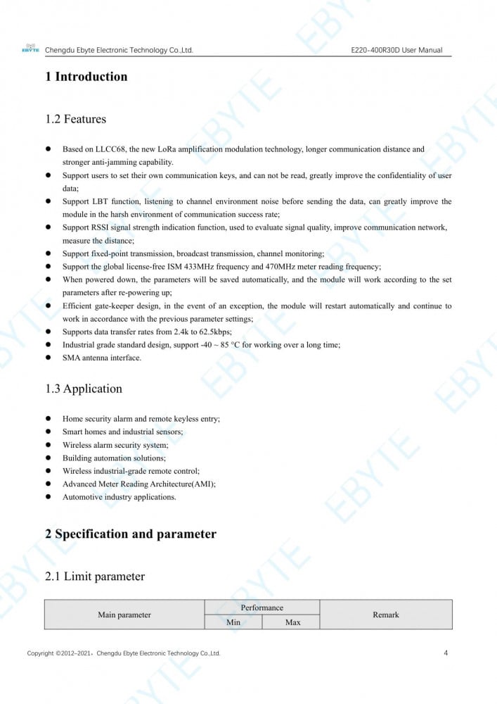E220-400R30D datasheet page 5