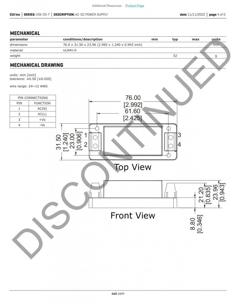 VSK-S5-15UA-T datasheet page 4