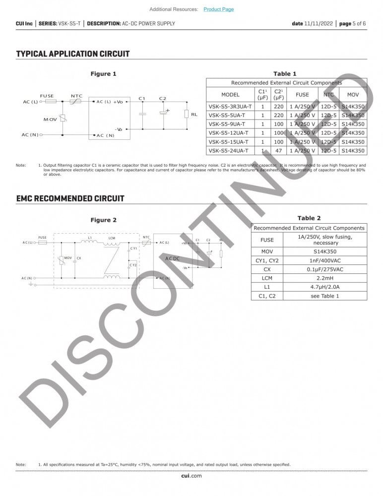 VSK-S5-15UA-T datasheet page 5