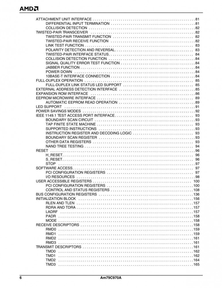 AM79C970A datasheet page 7