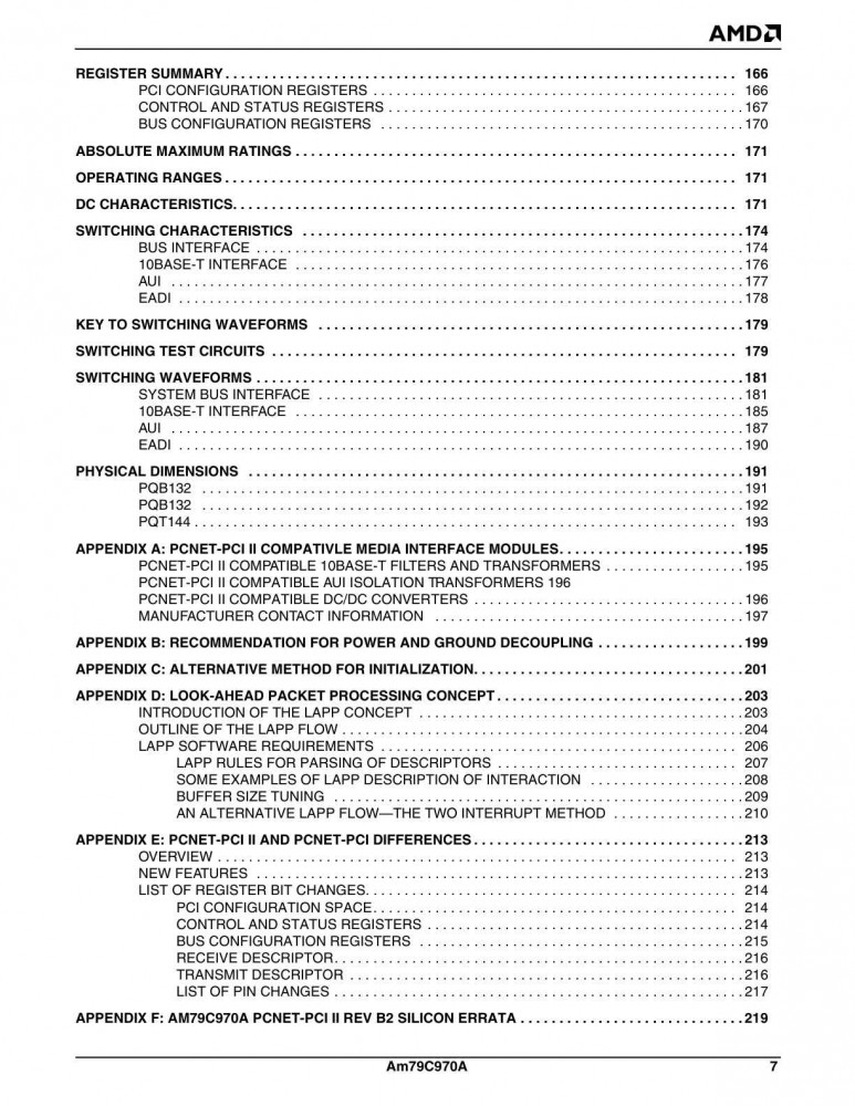 AM79C970A datasheet page 8