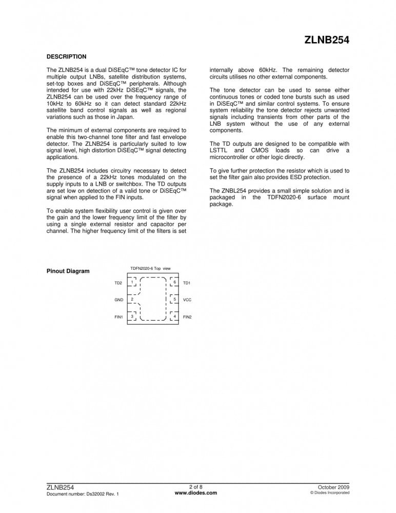 ZLNB254 datasheet page 2