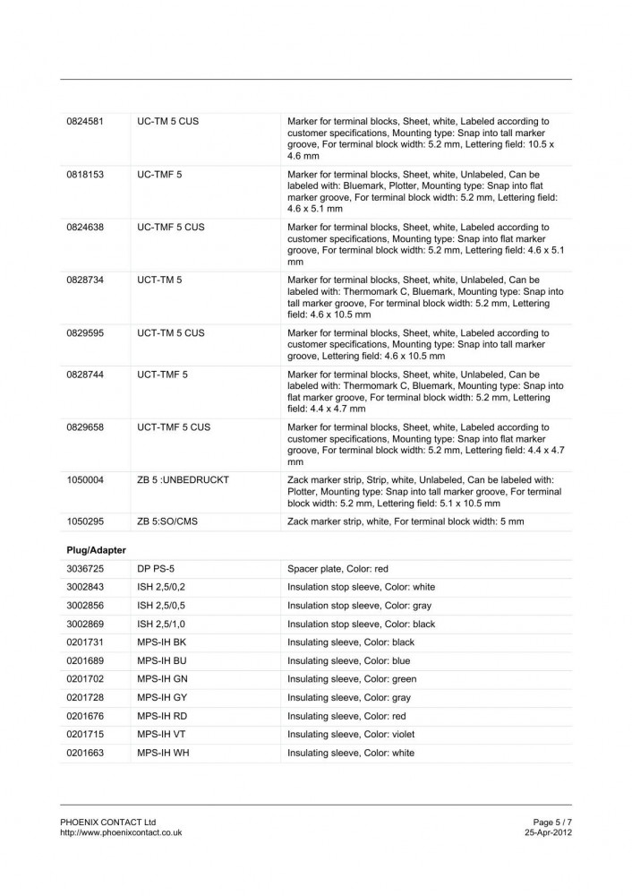 PT 2,5-TWIN-PE technical document page 5