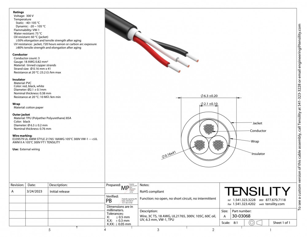 30-03068 product drawing and specification image
