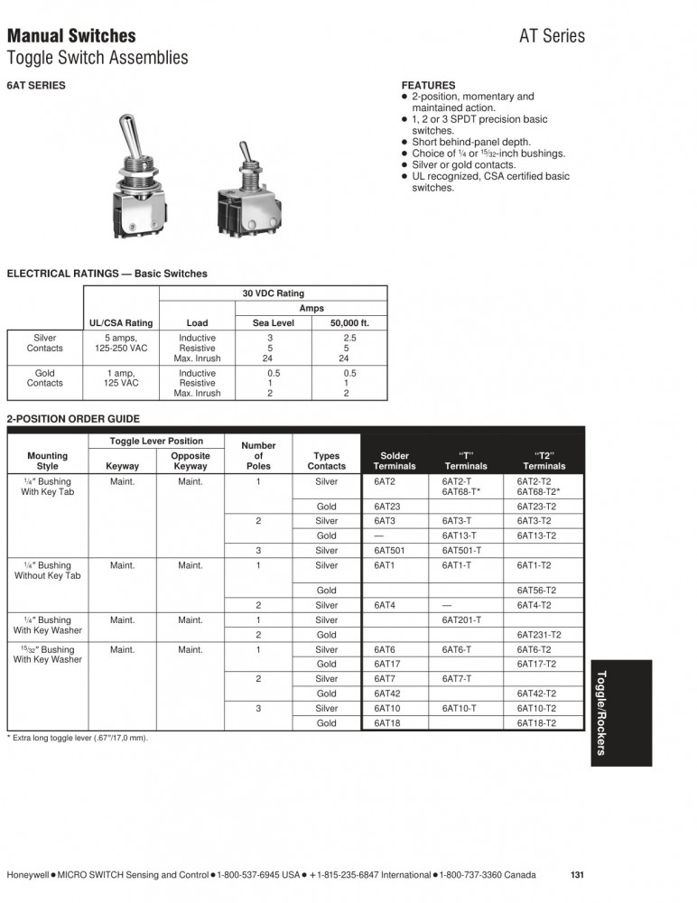 Honeywell 13AT series catalog page 2