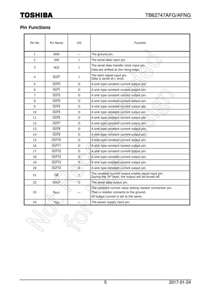 TB62747AFG datasheet page 5