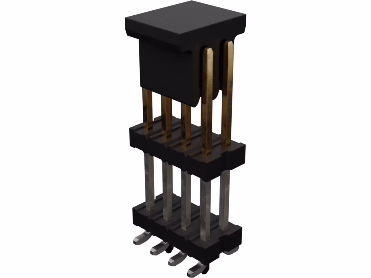 2.00mm Pitch Milli-Grid Header, Vertical, Surface Mount, Dual Row Dual Body, 8 Circuits, 0.38µm Gold (Au) Plating, 9.65mm Stacking Height, with Pegs and Cap, Tube, Lead-Free for sale