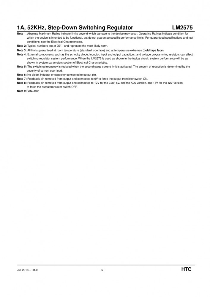 LM2575 datasheet page 6
