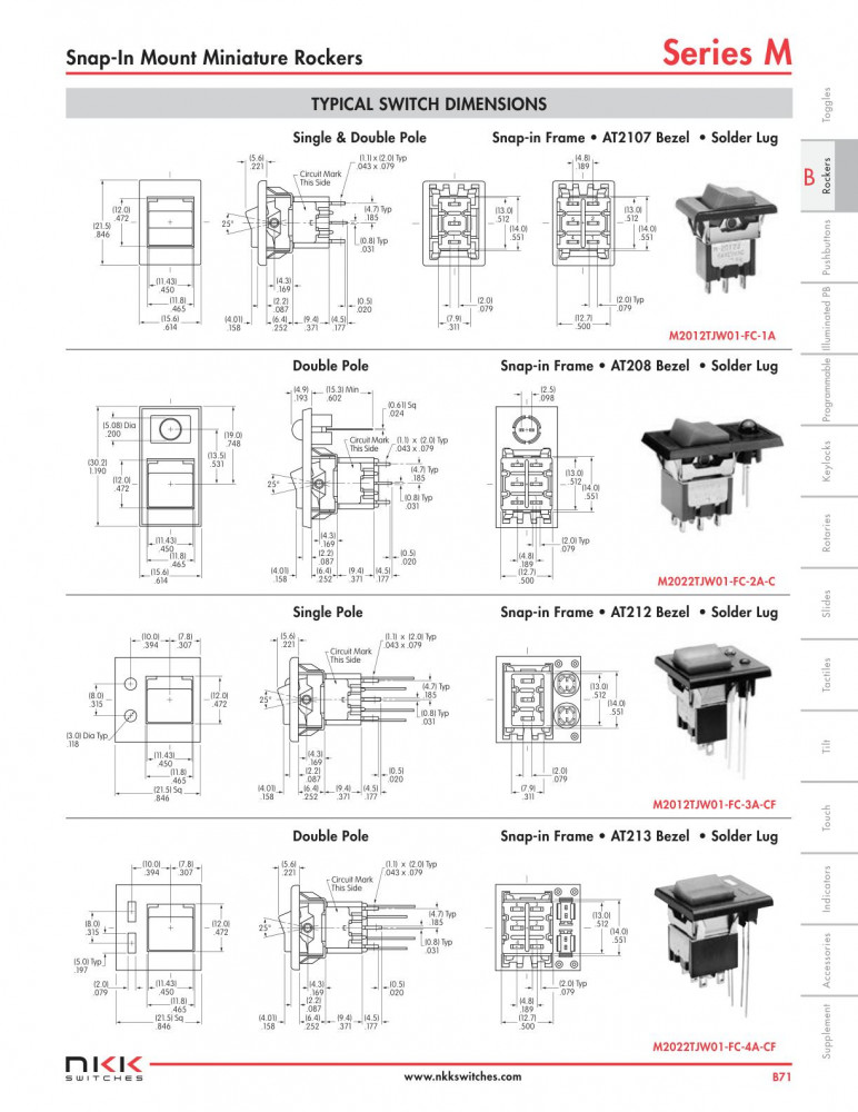 NKK Switches M-series technical document page 10