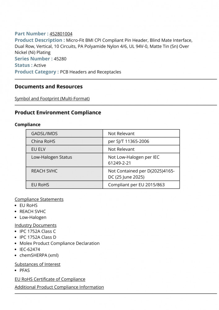Product document page 1