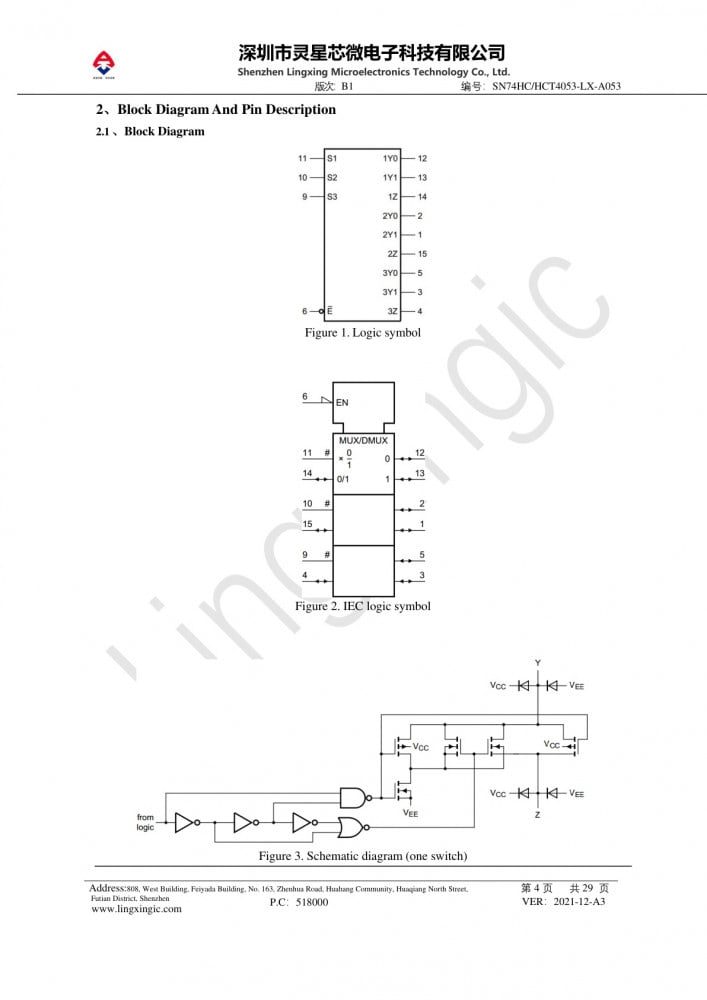SN74HC4053D datasheet page 4