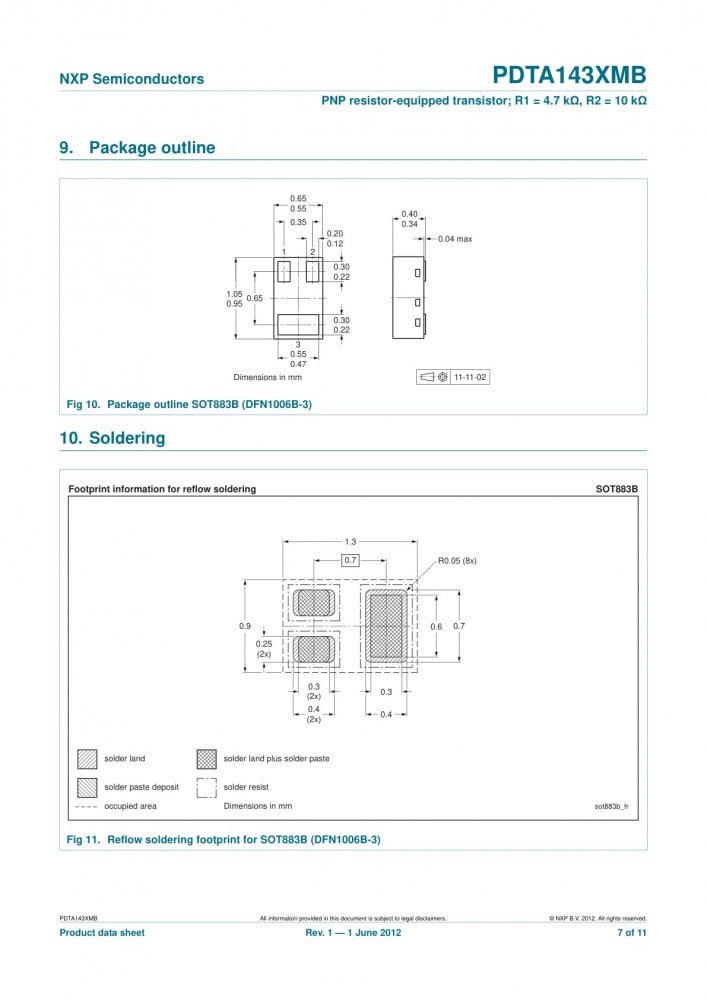 PDTA143XMB datasheet page 8