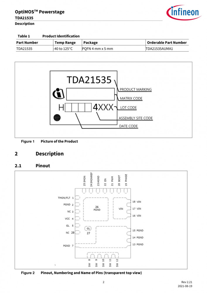 TDA21535AUMA1 datasheet page 2